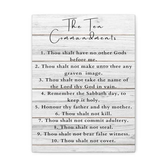 Express Your Love Gifts | Art | Scripture Sign Ten Commandments White ...
